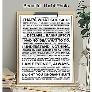 LARGE 11X14 - The Office Merchandise - The Office Merch - Michael Scott Poster - The Office Decor - The Office Gifts - The Office Wall Art- Boss Gifts for Men, Women - Funny The Office Quotes Wall Art