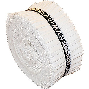 Robert Kaufman RU-190-40 Strips, 2.5-inch, White