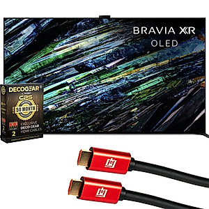Sony XR55A95L BRAVIA XR A95L 55 inch QD-OLED 4K HDR Smart Google TV 2023 Bundle Deco Gear 4K HDMI 2.0 Cable w/Pure Copper Conductors & CPS Exclusive 50 Month Protection Pack (BEACH-CPS-503000)