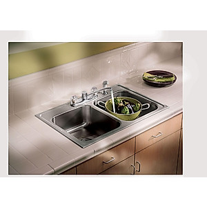 MOEN 7910 Chateau Two-Handle Low-Arc Kitchen Faucet, Chrome