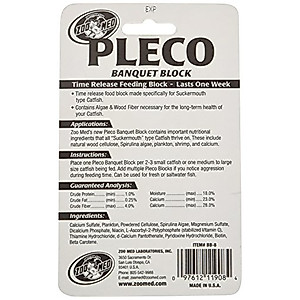 Zoo Med Laboratories AZMBB8 Pleco Banquet Block Black 0.45 Ounce (Pack of 1)