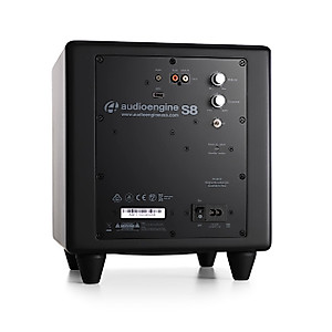Audioengine S8 Powered Home Subwoofer Speaker - 250W 8-inch Subwoofer with Built-in Amplifier for Home Audio