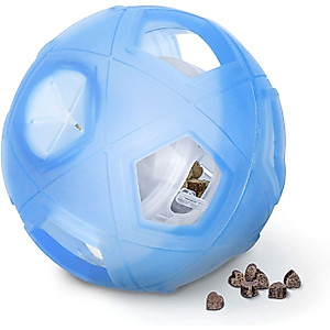 LumoLeaf Dog Treat Ball, 5" Interactive Pet Treat Dispensing Ball Toy with Adjustable Difficulty Setting, Slow Feeder Dog Puzzle Toys and Dog Enrichment Toys for Small to Medium Dogs and Cats.
