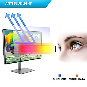 WLWLEO Anti Blue Light Screen Protector Panel for 27 Inches Computer Filter Out Blue Light, Relieve Eye Fatigue, Help You Sleep Better Dust-Proof ＆ Anti Scratch Film