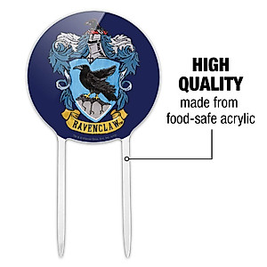 Acrylic Harry Potter Ravenclaw Painted Crest Cake Topper Party Decoration for Wedding Anniversary Birthday Graduation