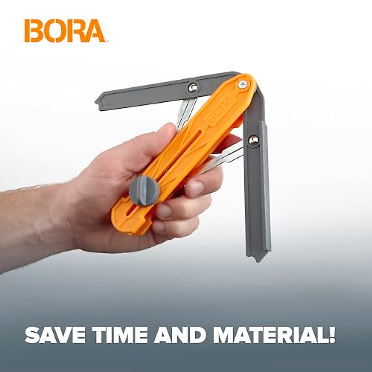 BORA MiteriX Compact Angle Finder Tool Gauge, Duplicates & Splits in Half for Precise Transfer to Miter Saw, Easy Corner and Angle Measuring & Duplicating - 530402
