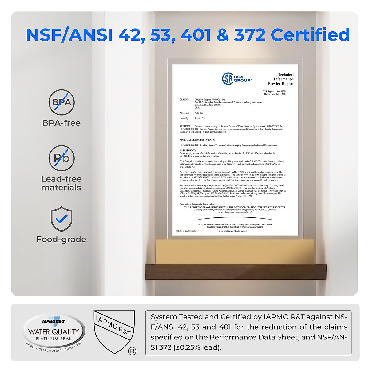 Waterdrop Compact Electric Water Filter Pitcher, Dispenser, 200-Gallon Water Filter for Fridge, NSF/ANSI 42&53&401, Reduce PFAS, Lead, Chlorine, 14-Cup, White, with 1 Filter, Does not Lower TDS