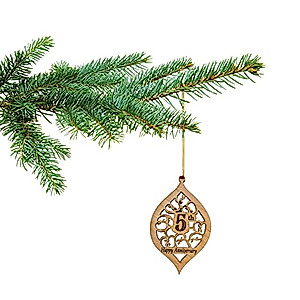 50th Anniversary Ornament 2023 - Happy Anniversary Ornament, Beautiful Laser Cut Wood Detail - Comes in a Gift Box so It's Ready for Giving (50th Anniversary 2023)