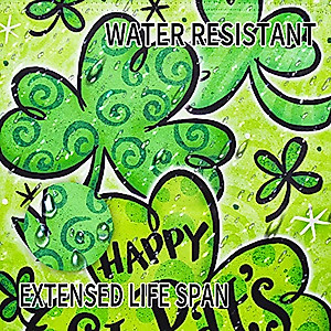 LAYOER 12.5 x 18 Inch st. patrick's Day Clover Garden Flag Shamrocks Decorative Double Sided