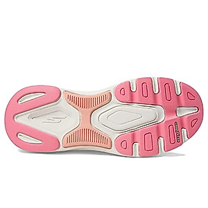 Skechers Women's Max Cushioning Arch Fit Fluidity Hands Free Slip-Ins Sneaker, Gray/Pink, 5.5