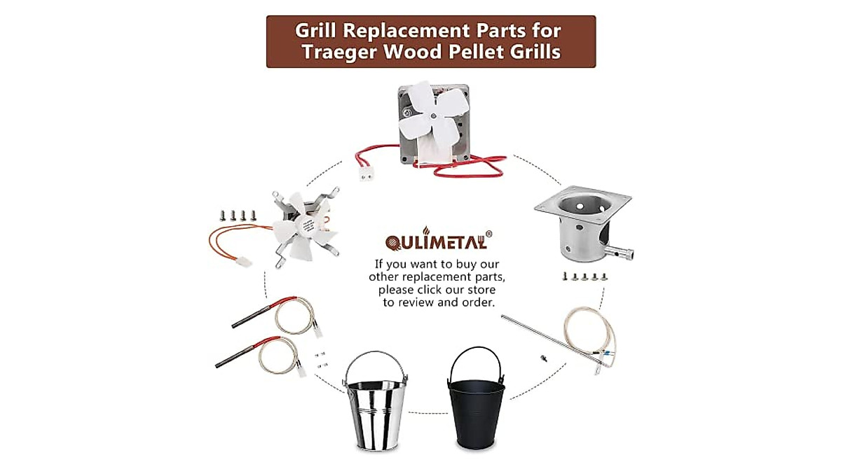 QuliMetal Durable Ignitor & Fire Burn Pot for Traeger