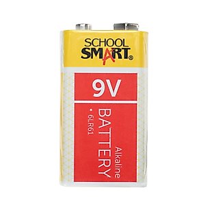 School Smart - 595624 Alkaline Batteries, 9V