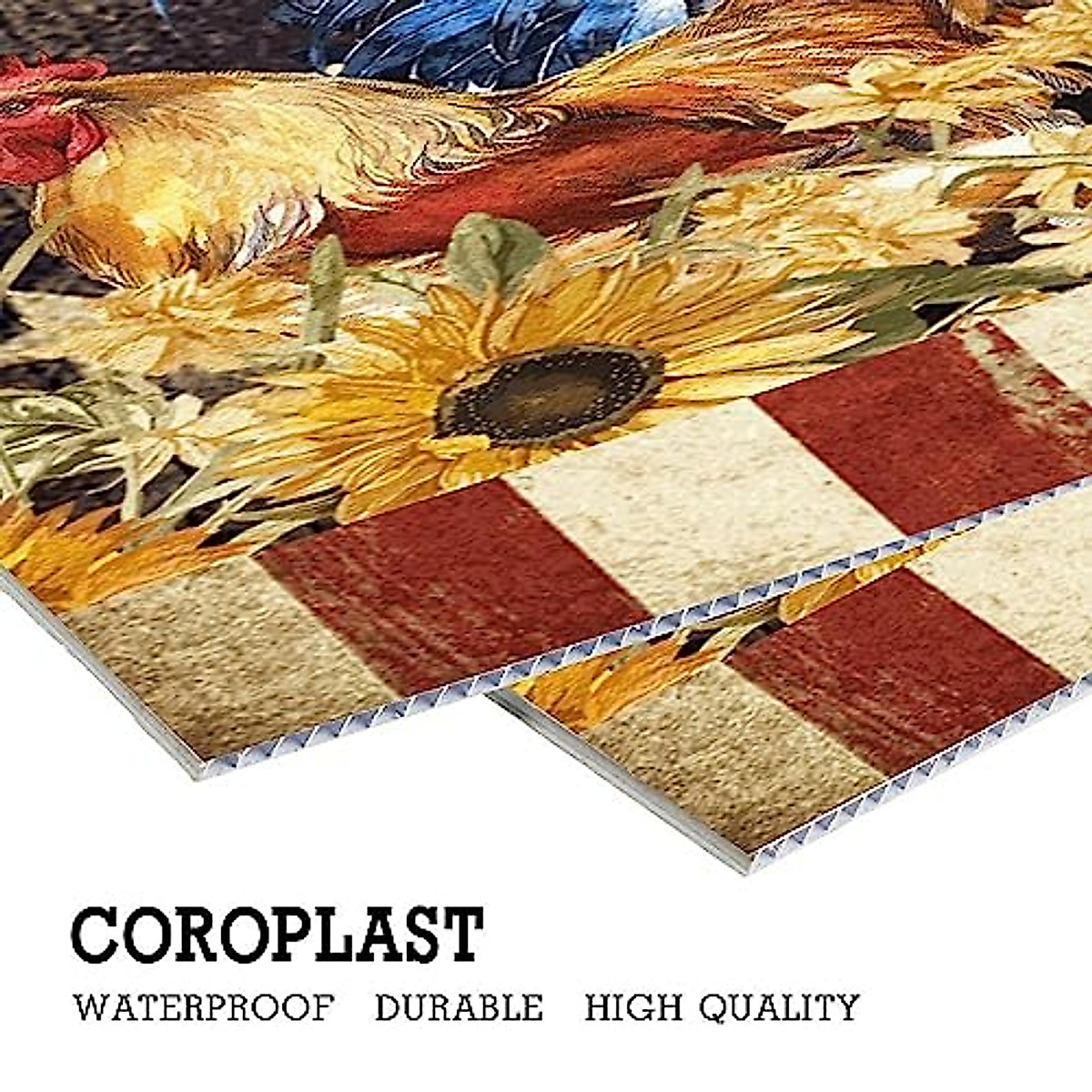 America 4th of July Patriotic Rooster Yard Lawn Sign 18x24 Inch Patriotic US American Flag Custom Yard Sign for House Rent Outdoor Decoration