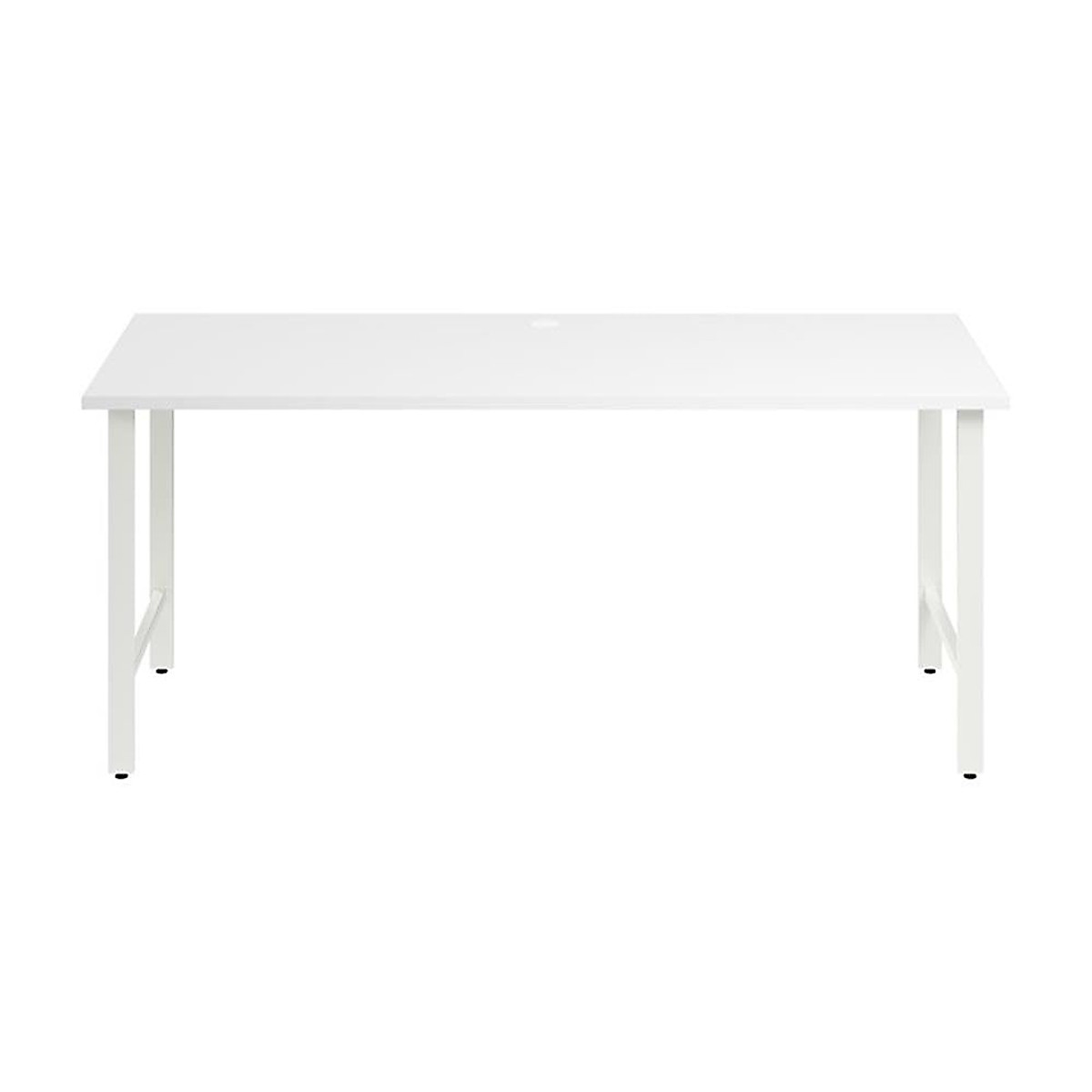 Bush Business Furniture Hustle 72W x 30D Computer Desk with Metal Legs in White, Modular Office Table for Home and Professional Workspace