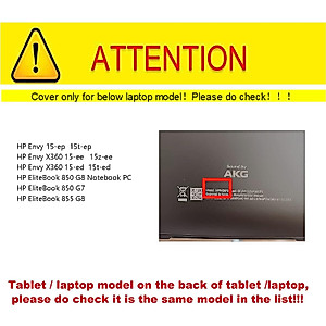 forubar Laptop Cover Case for HP Envy x360 15 inch 15-ep/15t-ep/15-ee/15z-ee/15-ed/15t-ed Chromebook,Sleeve Bag with 2-in-1 Detachable Design Compatible HP EliteBook 850 G8 Notebook PC / 850 G7