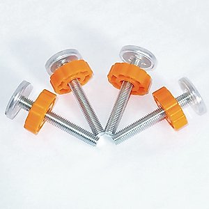 Pressure Baby Gates Threaded Spindle Rods, Walk Thru Gates Accessory Screw Bolts M10 x 80MM for Baby and Child Safety gate Stairway Barrier Pet Dog Isolation Fence 4 Pcs (Orange)