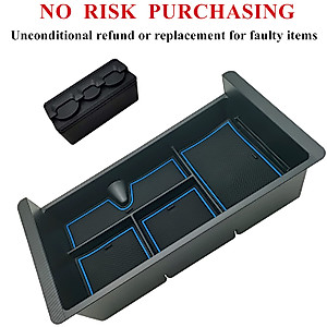 JOJOMARK Center Console Tray Organizer Compatible with 2014-2018 GMC Sierra Accessories, (2015-2020) Yukon/Chevy Tahoe Silverado Suburban, Armrest Storage Box Replaces 22817343 (Blue)