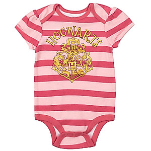 Harry Potter Hogwarts Newborn Baby Girls 5 Pack Short Sleeve Bodysuits 3-6 Months