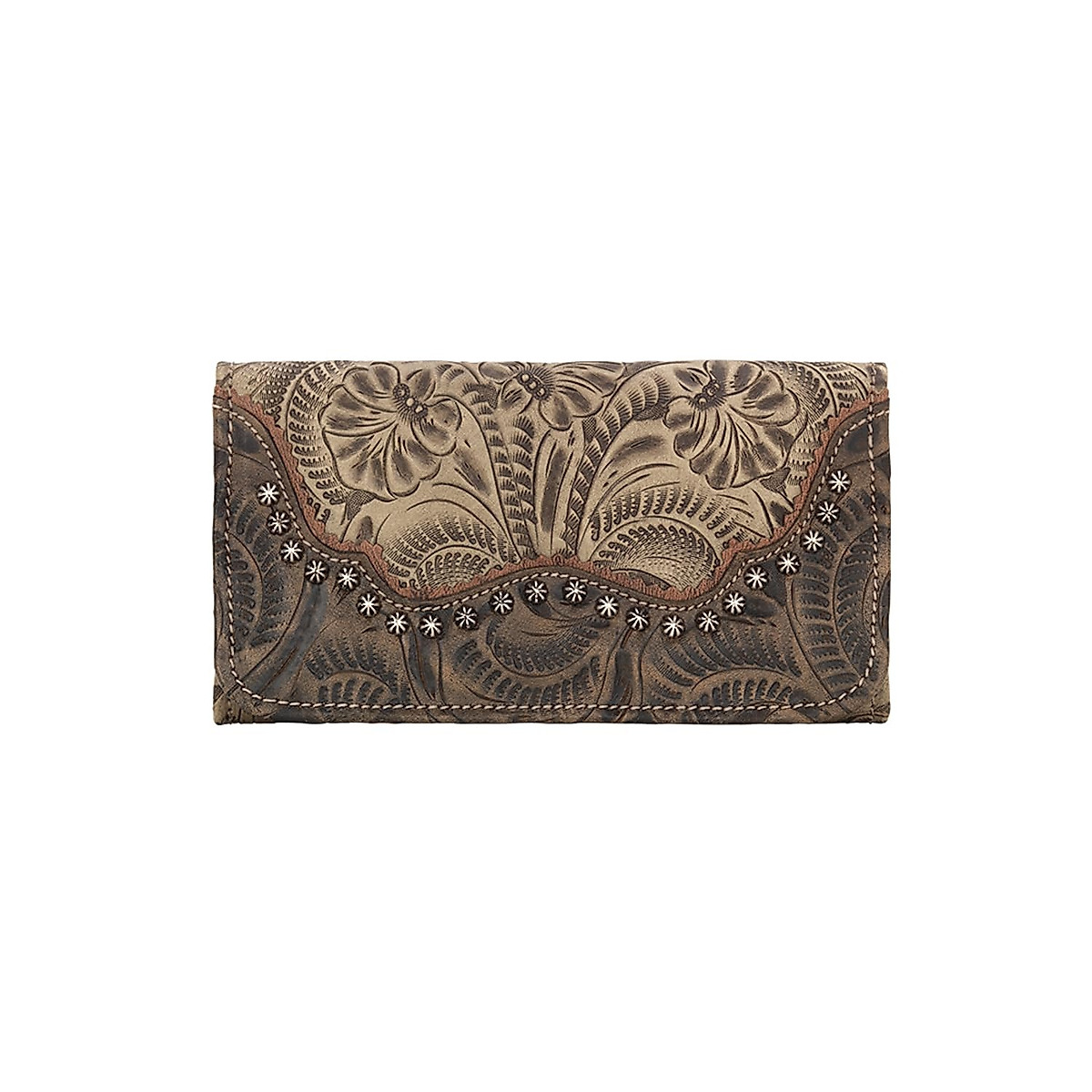 American West Leather Ladies' Annie's Secret Tri-Fold Wallet