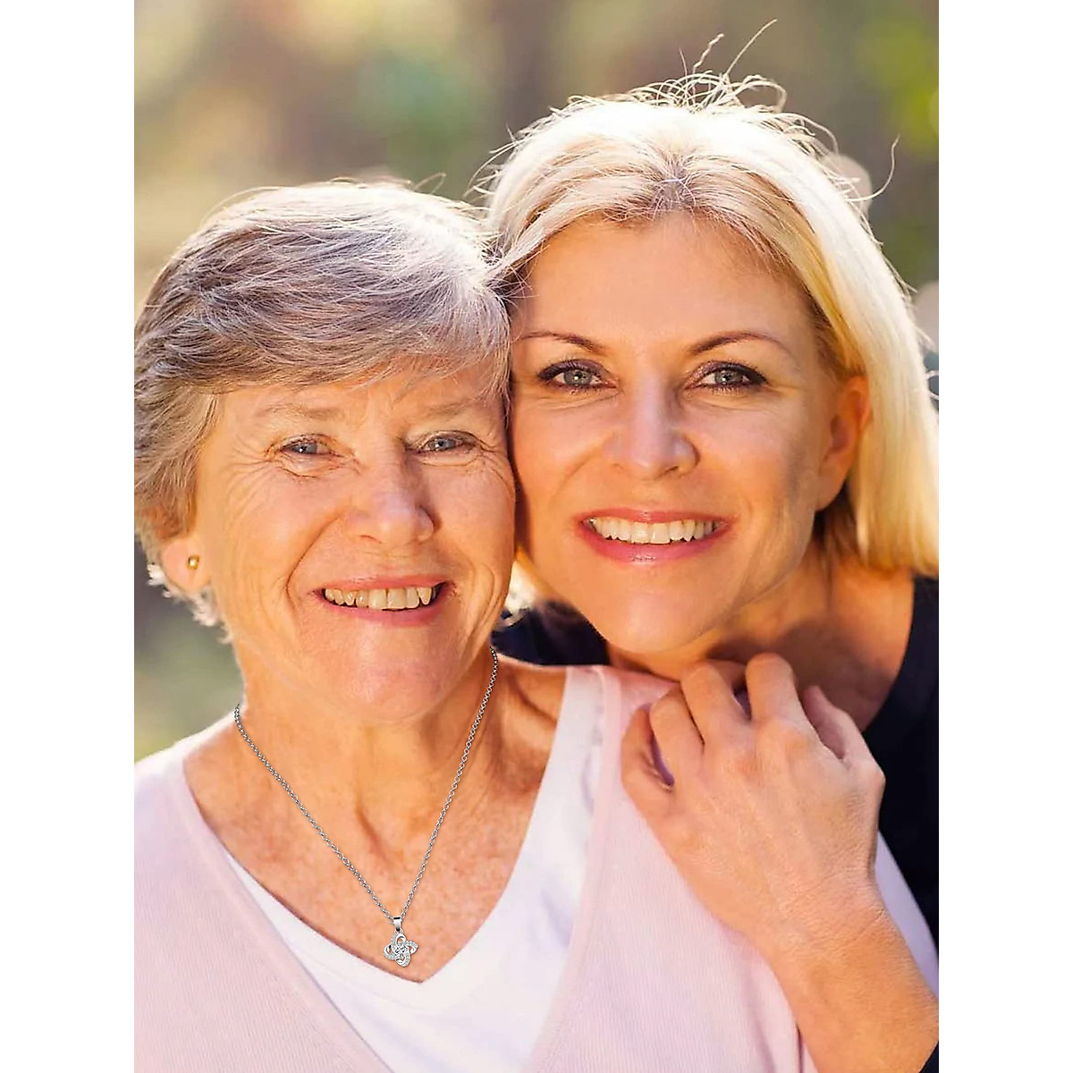 Harry and Henry Birthday Gifts for Women 40th 50th 60th 70th 80th 90th Birthday Necklace for Her Zircon Love Knot Necklace Gifts for Birthday （80th birthday gifts for her）