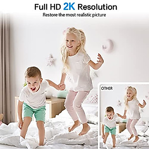 ViewHope Indoor Pet Security Camera - 2K WiFi Pet Camera, 2.4G & 5G Dual Band WiFi Indoor Security Camera 360, Pet Camera with Phone App, Dog Camera with Speaker, Indoor Cameras for Home Security