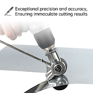 AFISEL Metal Nibbler Drill Attachment - Electric Drill Shears Attachment Cutter Nibbler,Sheet Metal Cutter Tool Adapter Is Fit For Cutting Various Metals Materials Such As Aluminum, Iron.