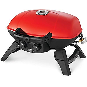 Napoleon - TravelQ 285 Portable Propane Gas Grill with Griddle, Red, 2 Burners, For Tailgating, Camping, And Small Outdoor Spaces