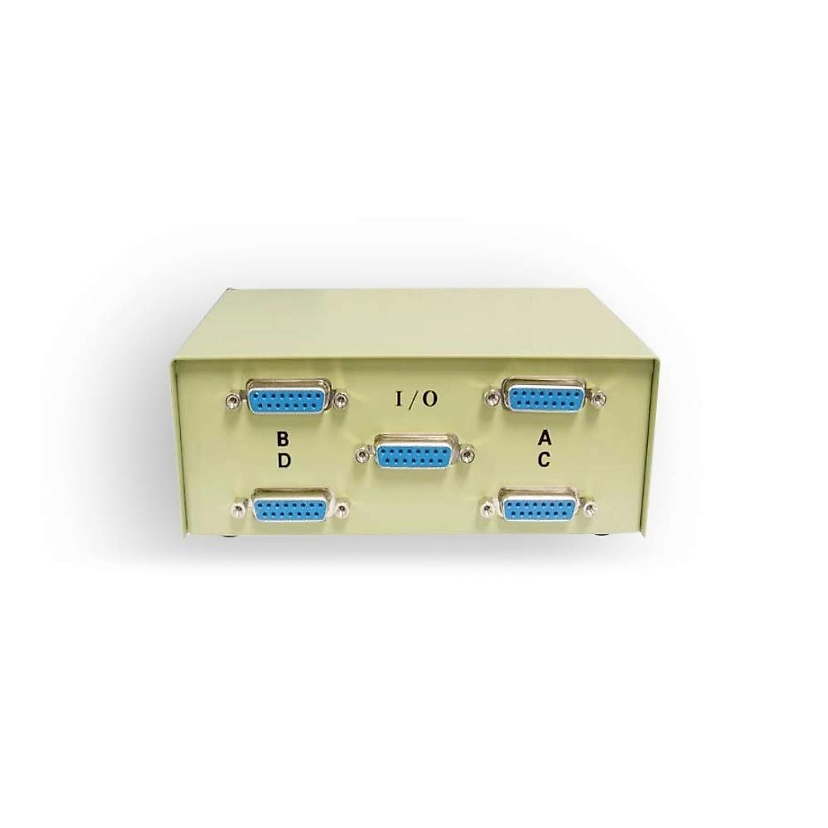 Kentek DB15 4 Way Manual Data Switch Box 15 Pin I/O ABCD Female Port for PC Game Joystick MAC Monitors MIDI Devices Peripherals