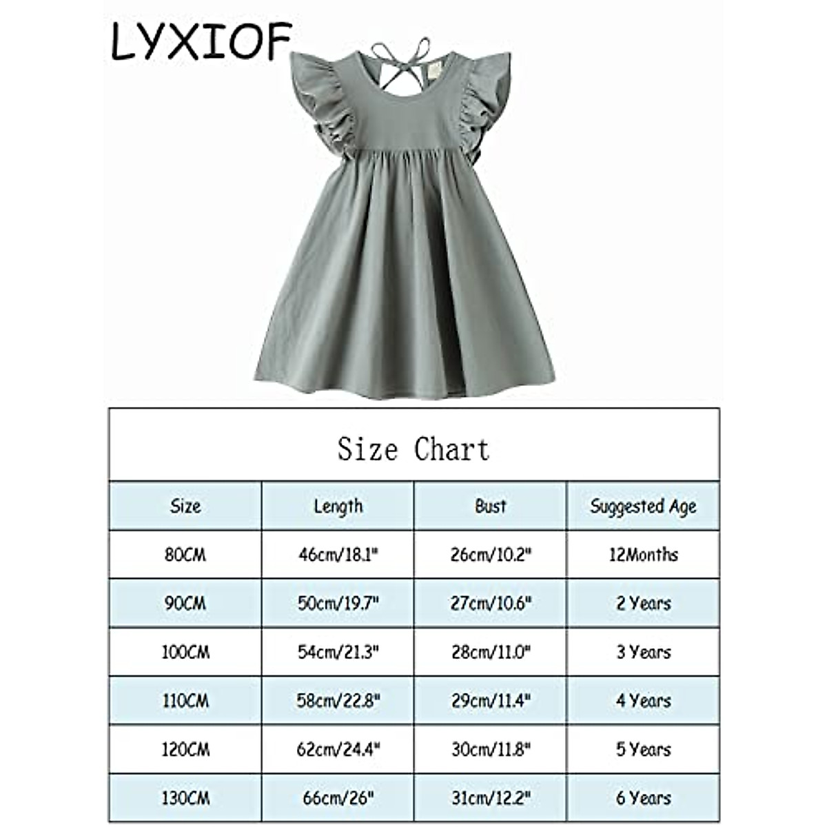 LYXIOF Toddler Baby Girl Cotton Linen Dress Ruffle Sleeve Halter Sleeveless Kids Casual Dresses Dark Pink 90CM