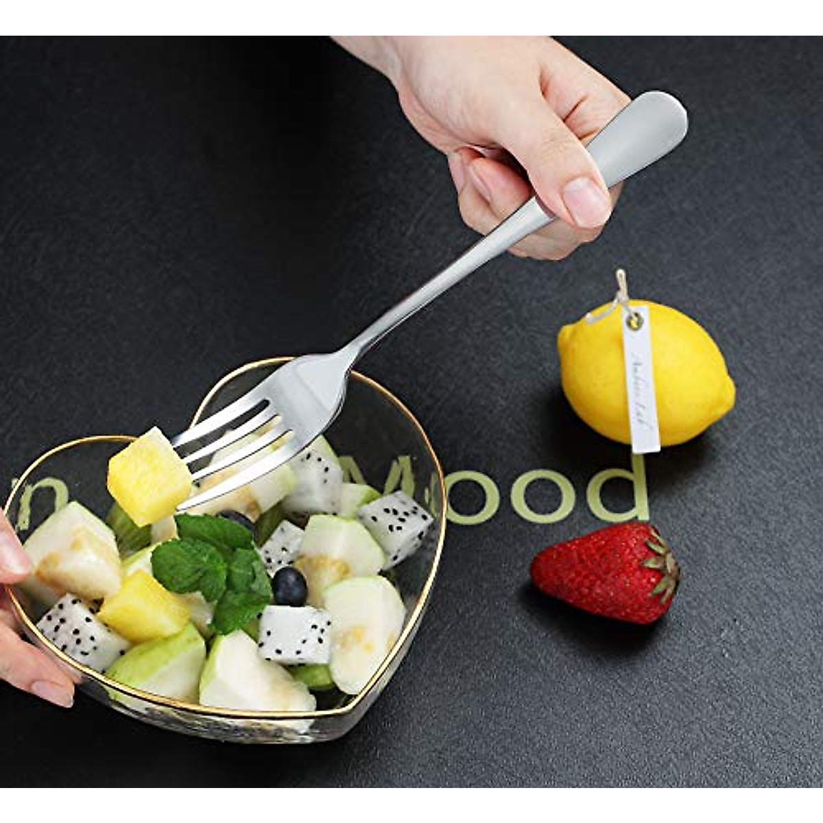 Kyraton Dinner Fork 6 Pieces, Stainless Steel 8.17 Inch Forks Silverware, Table Forks Set of 6