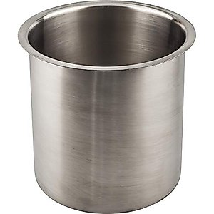6" Diameter 6" Height Brushed Stainless Steel Trash Can Ring