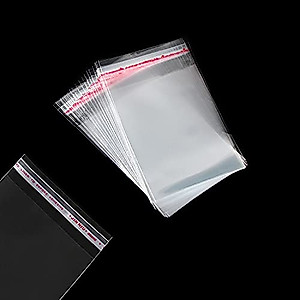 Vikeivty 120pcs 5×7 Inch Clear Resealable Cello Cellophane Bags, Self Sealing OPP Cello Bags for Bakery Cookies Decorative Wrappers
