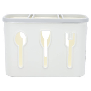 Cabilock Flatware Holders Kitchen Utensil Caddy Plastic Chopsticks Holder Drying Rack Basket Fork Spoon Drain Storage Holder Cup Pot for Kitchen Accessories Sink Cutlery Drainer