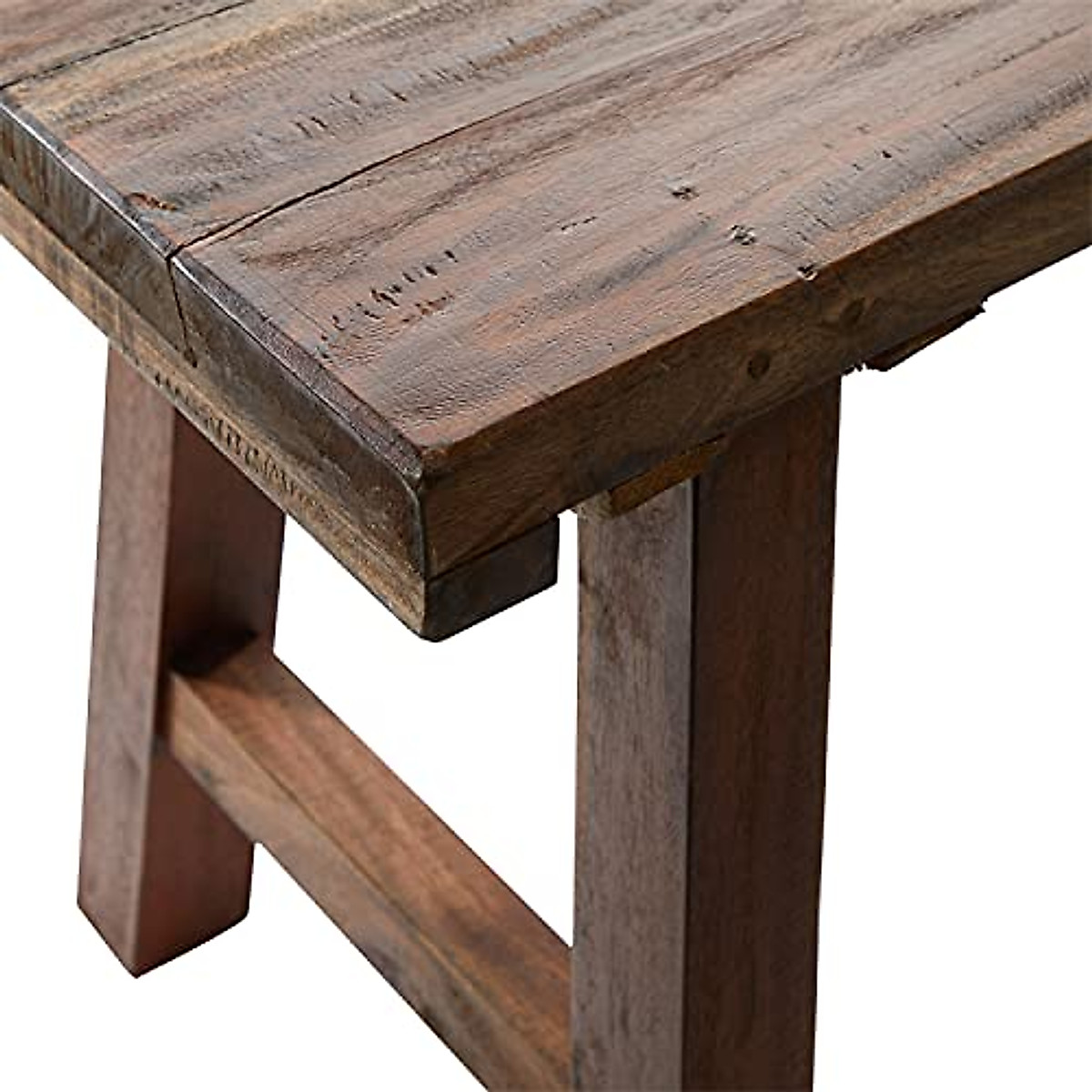 Deco 79 Wood Handmade Natural Bench, 44" x 14" x 19", Brown