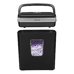 Ativa® 6-Sheet Cross-Cut Shredder, Black, A06CC19