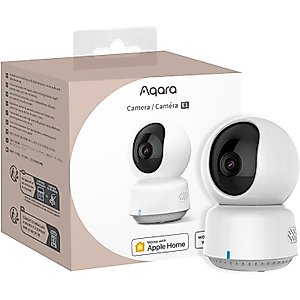 Aqara 2K Indoor Security Camera E1, Pan & Tilt, HomeKit Secure Video Indoor Camera, Two-Way Audio, Night Vision, Person Tracking, Wi-Fi 6, Plug-in Cam Supports HomeKit, Alexa and IFTTT