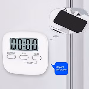 Galand Precise Multi-use Study Timer Plastic Stable Shockproof Digital Timer for Student Study Timer for Gifts White