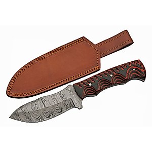 Magma Damascus Steel Blade Micarta Handle 9.5 inch Edc Hunting Knife