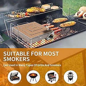 Joyagrill 8'' Cold Smoke Generator spiral square, More Durable with thicker material, Perfect Idea for Hot or Cold smoking with smoking dust on BBQ Grill and Smoker, Cold smoking time up to 4-7 Hours