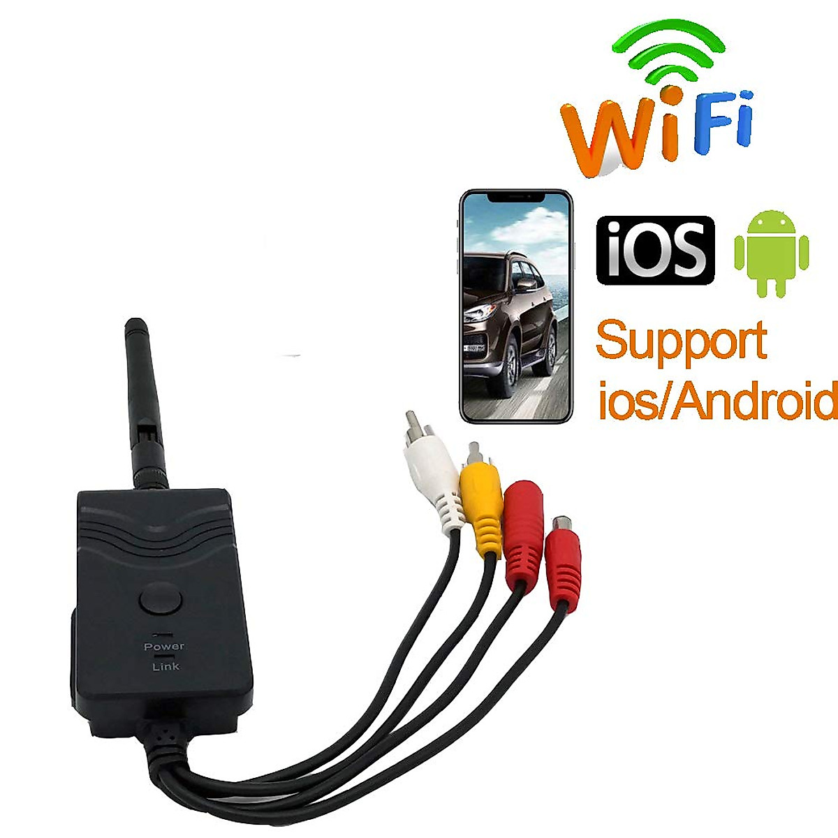 Fumei Car Backup Camera Realtime Video WiFi Transmitter for iPhone iPad Andriod Phone and Pad (Black)