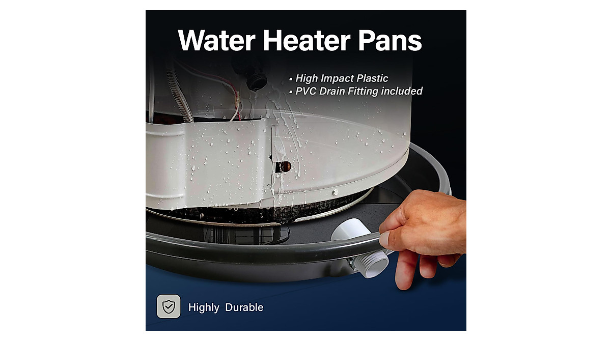 Everflow 28" Water Heater Drain Pan - Flood Protection