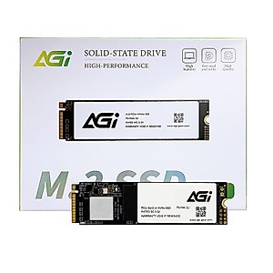 AGI 1TB AI198 Internal SSD, PCIe NVMe M.2 Gen3x4 SLC Caching 3D TLC NAND Flash Internal Solid State Drive SSD (R/W Speed up to 2100/1700 MBs) PC/Laptop Memory and Storage Upgrade