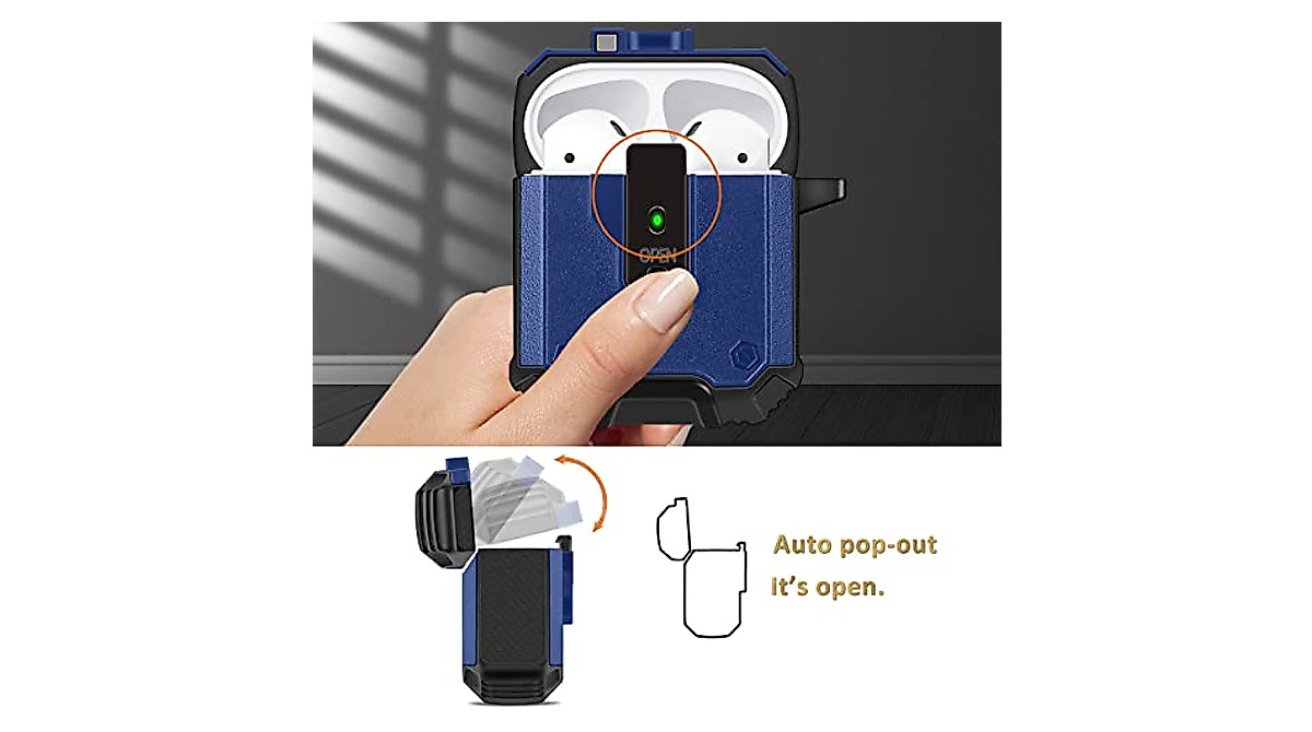 Protective AirPods Case with Secure Lock & Keychain