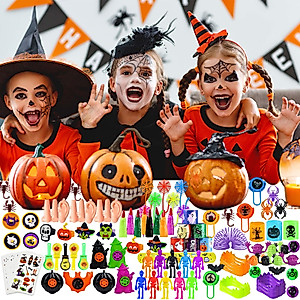271 Pcs Halloween Party Favors, Halloween Toys Bulk for Kids Party Supplies, Halloween School Prizes,Halloween Stuff Assortment Classroom Trick Treating Halloween Treasure Box Gifts for Boys Girls