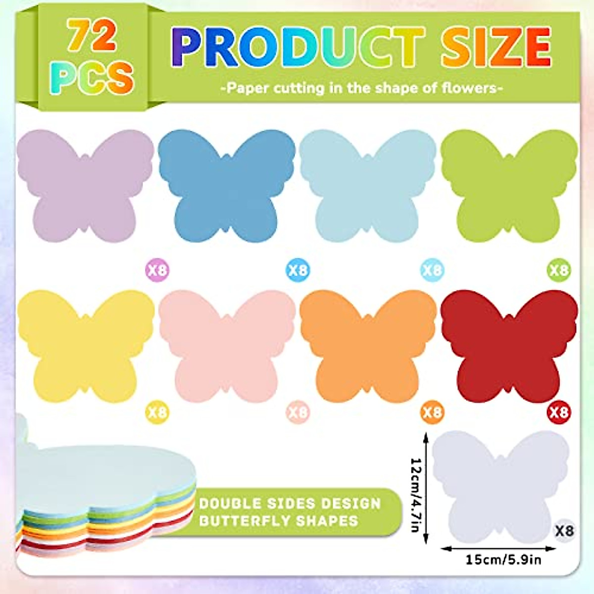 144 Flower and Butterfly Cutouts for DIY Crafts