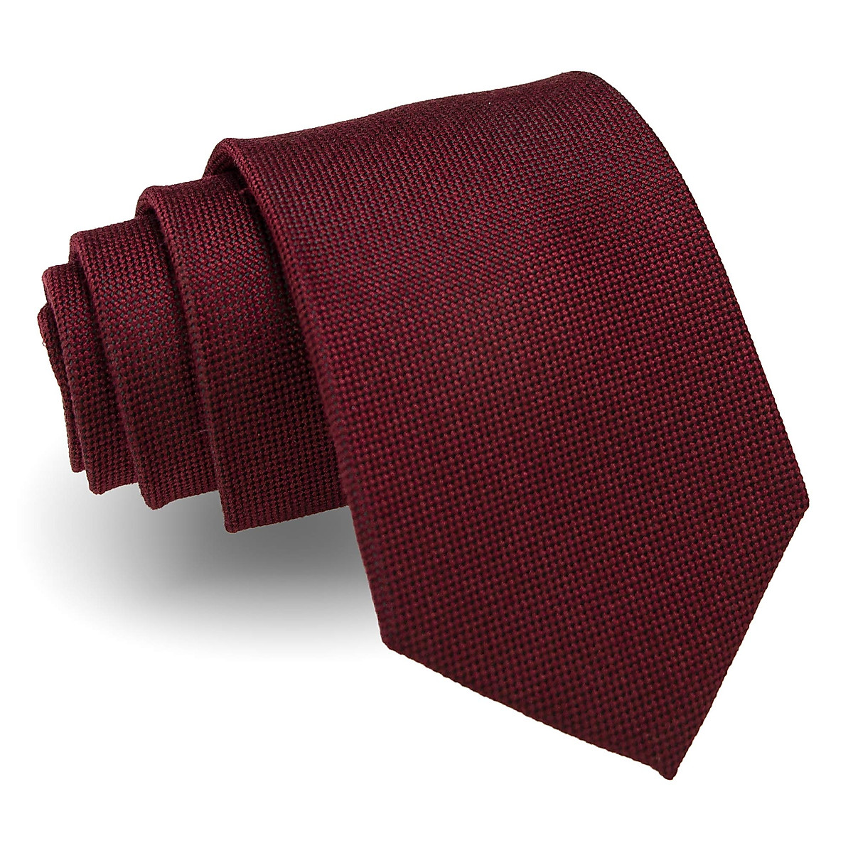 JEMYGINS Burgundy Wool Tie Cashmere Necktie and Pocket Square with Tie Clip Sets for Men(3)