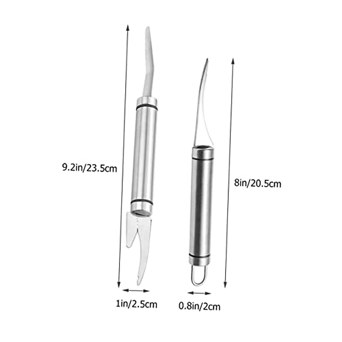 BESTonZON 4 Pcs Stainless Steel Shrimp Wire Knife Oyster Opener Household Gadgets Fishing Accessories Prawn Peelers Seafood Shrimp Cleaner Shrimp Fork Picks Shrimp Tool Fish Tool Fish Scaler