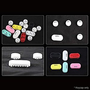 MOHALIKO PBT Keycaps, 104Pcs/Set Clear Backlight Keycaps Cover Replacement for Mechanical Keyboard for Mechanical Gaming Keyboard Yellow
