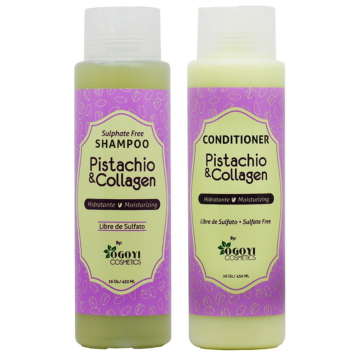 Pistachio & Collagen Shampoo + Conditioner 16oz Duo