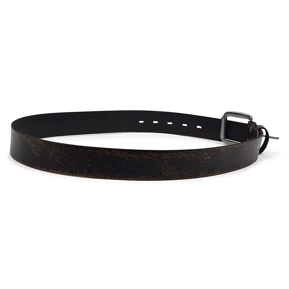 Bed|Stu Drifter - Belts for Men - Spot Clean - Single Metal Buckle - Unisex Belt - Vegetable-tanned Leather Black Abrasive 40 One Size